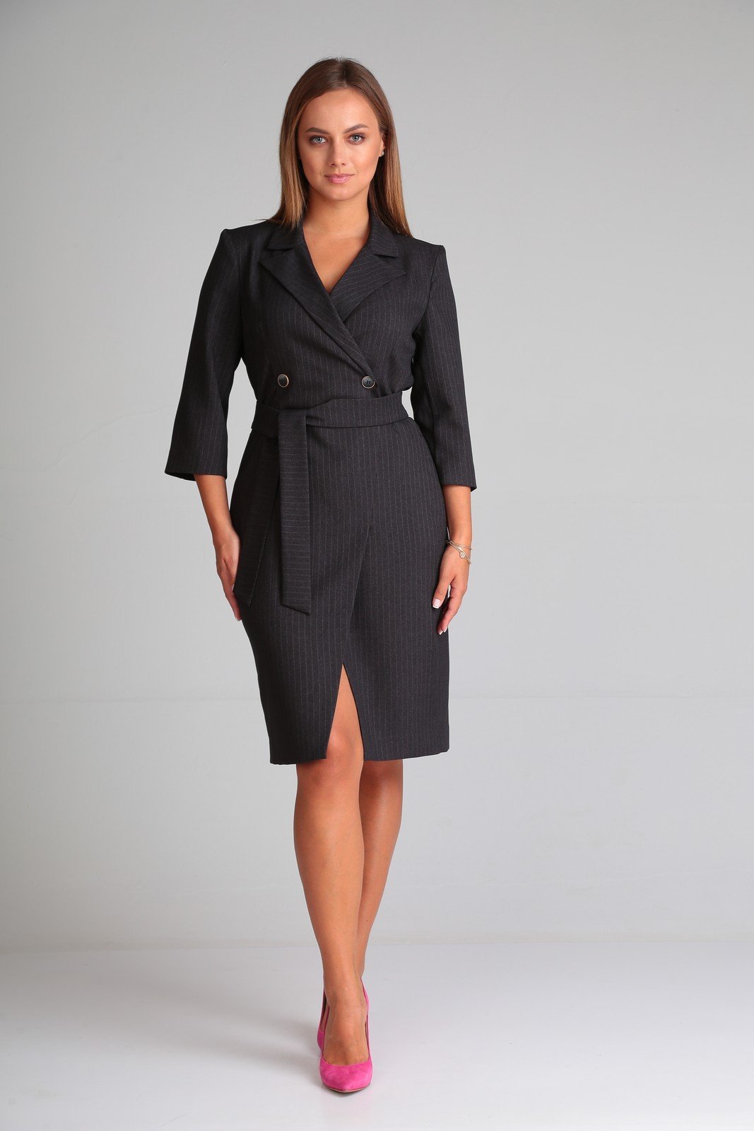 *Платье 014 графит Andrea Fashion купить в интернет магазине Велесмода